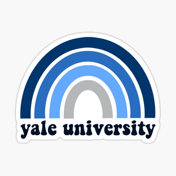 "yale - rainbow" Sticker for Sale by scollegestuff | Redbubble