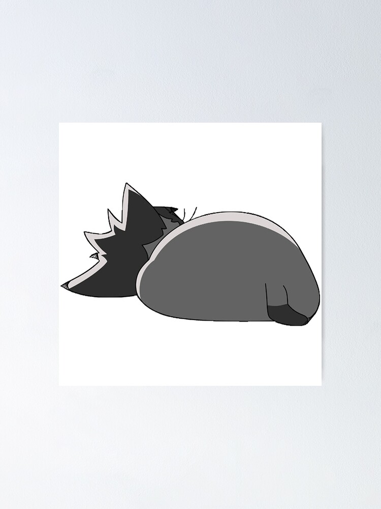 "chibi cat kuroo sleeping " Poster for Sale by GregoryPowers | Redbubble