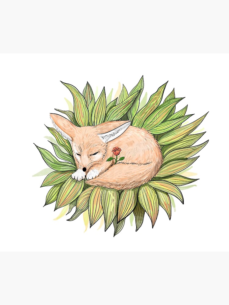 "Nature, Fox and flower illustration, Little prince, Rose" Poster for ...