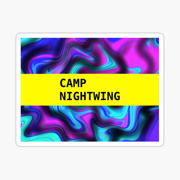 "camp nightwing" Sticker for Sale by SarinaGounden | Redbubble