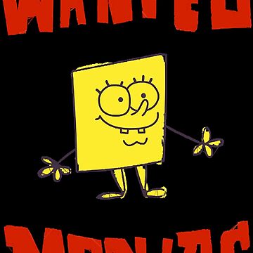 "SpongeBob SquarePants - Wanted Maniac " Sticker for Sale by Leingangb ...