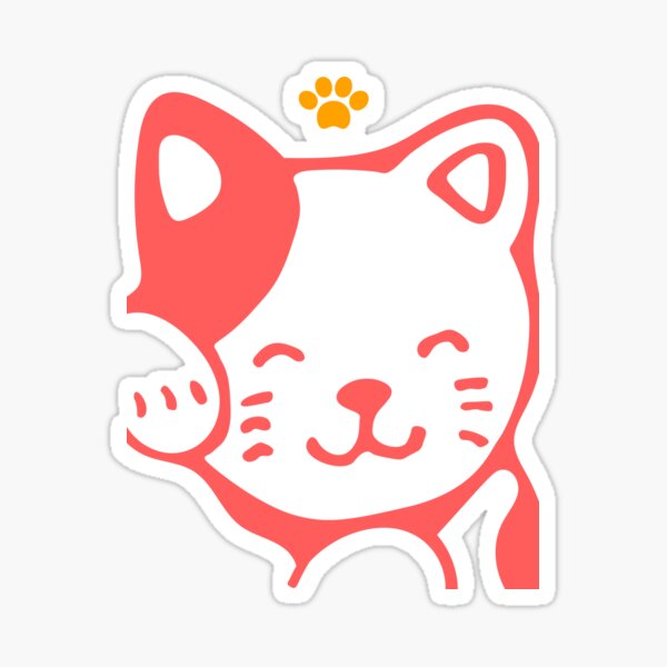 "Lovely smiling cat" Sticker for Sale by Okbay | Redbubble
