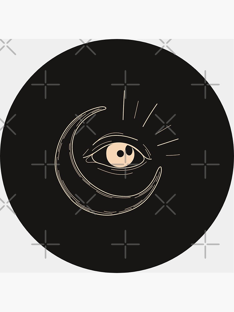 "Moon eye" Sticker by Chinsenterprise | Redbubble