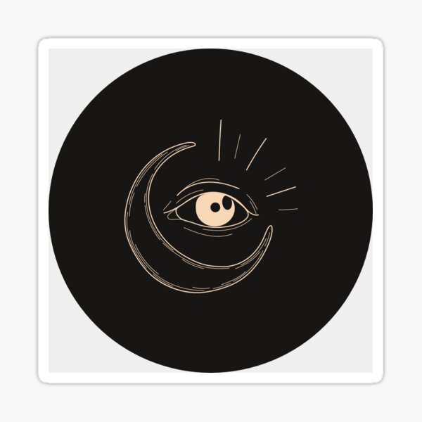 "Moon eye" Sticker by Chinsenterprise | Redbubble
