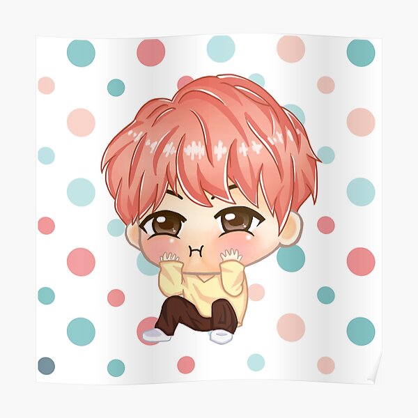 "BTS KPOP CUTE CHIBI J HOPE" Poster for Sale by moonquarius | Redbubble