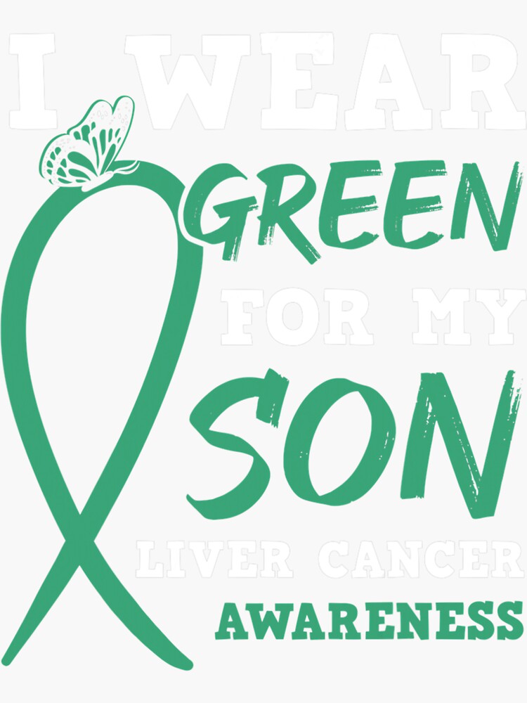 "Liver Cancer Awareness Primary Hepatic Mom Dad Parents" Sticker for ...