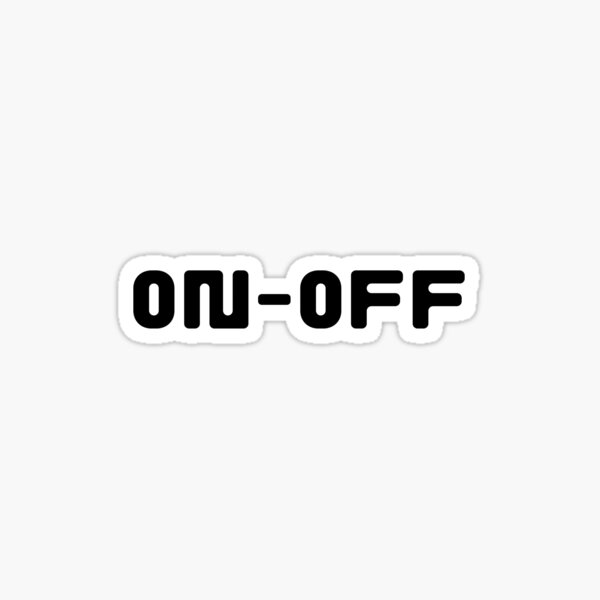 "off white on-off design black" Sticker by LacavernePV | Redbubble