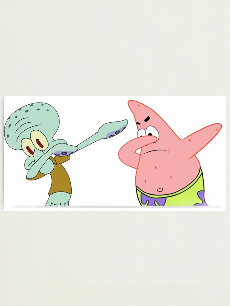 Impression photo « Squadward et Patrick Dab », par kaspze3 | Redbubble