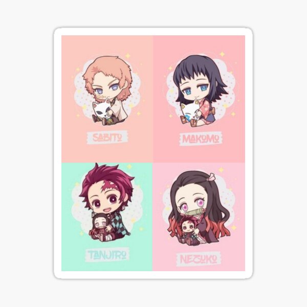 "Sabito and the gang chibi" Sticker for Sale by stylishmemetees | Redbubble