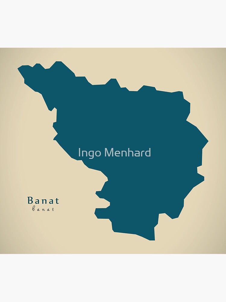 "Modern Map - Banat region map Romania RO" Sticker for Sale by ...