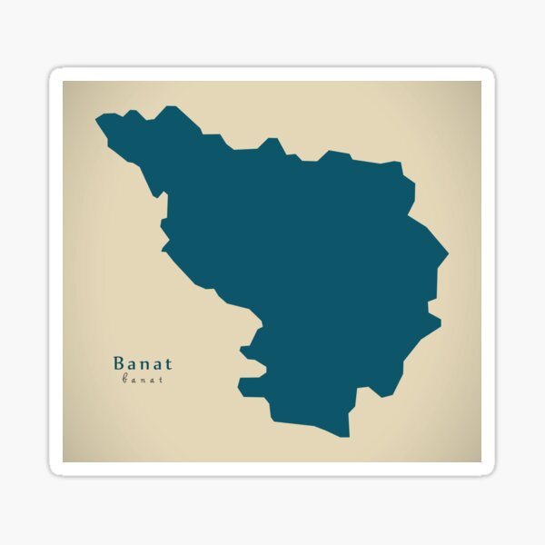 "Modern Map - Banat region map Romania RO" Sticker for Sale by ...