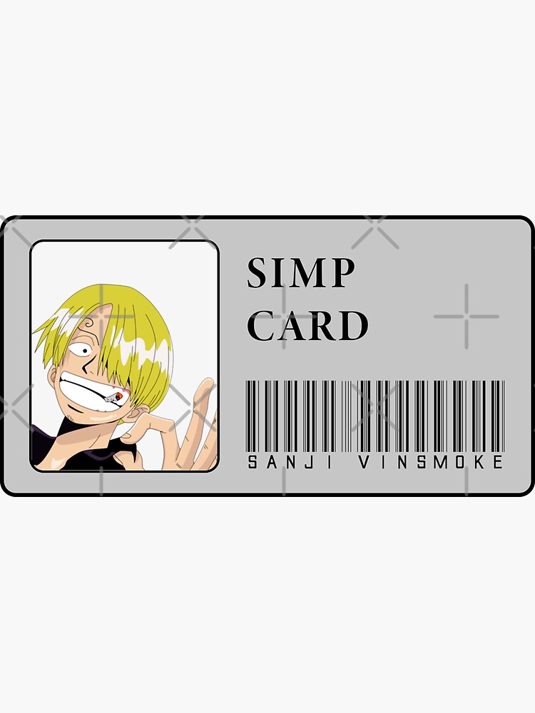 "SIMP CARD SANJI - One piece" Sticker by Show086Time | Redbubble