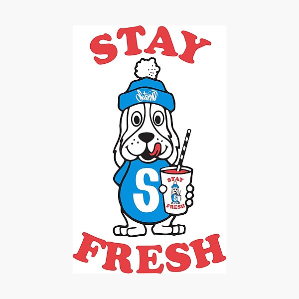 "Stay Fresh Retro Logo" Photographic Print for Sale by sutimo | Redbubble
