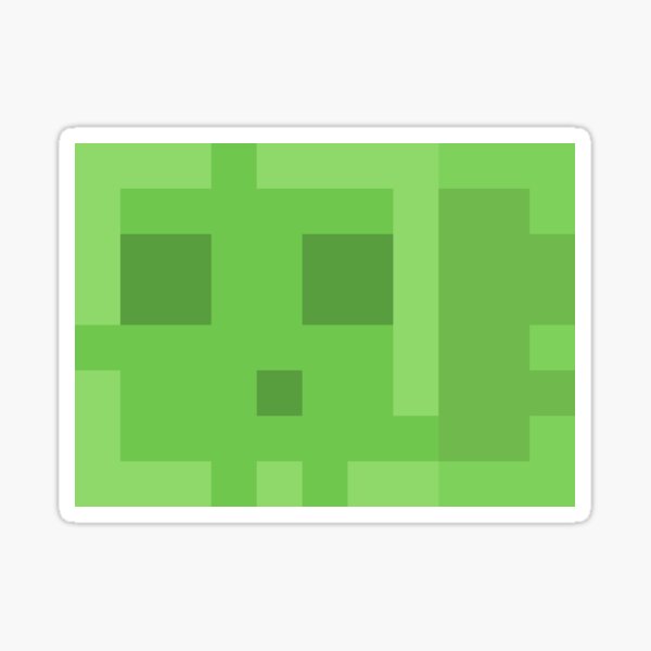 "Minecraft slime" Sticker by OneMorePixel | Redbubble