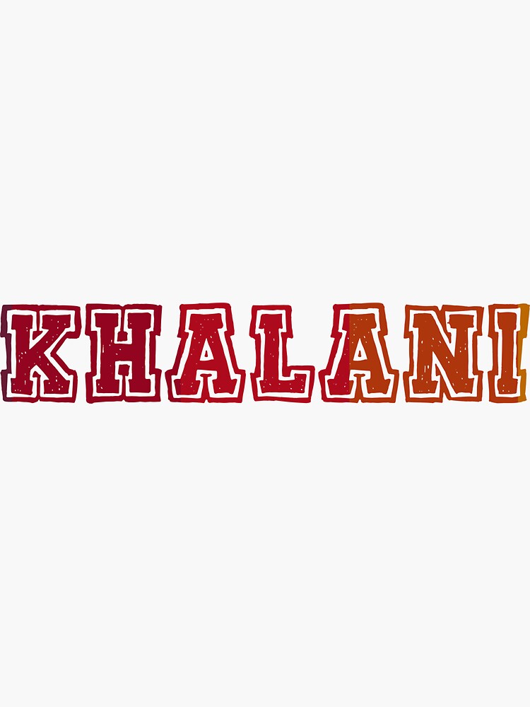"KHALANI" Sticker by ruviogevio | Redbubble