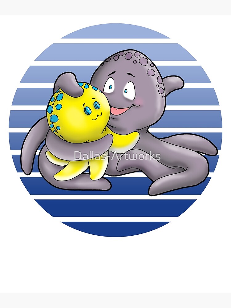 "Cute Octopus Hugging it's Plush Friend for Kids - animal" Poster by ...