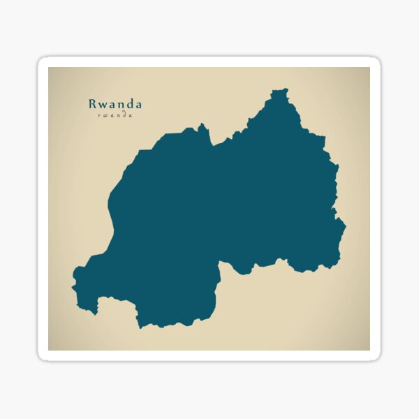 "Modern Map - Rwanda map RW" Sticker for Sale by ingomenhard | Redbubble
