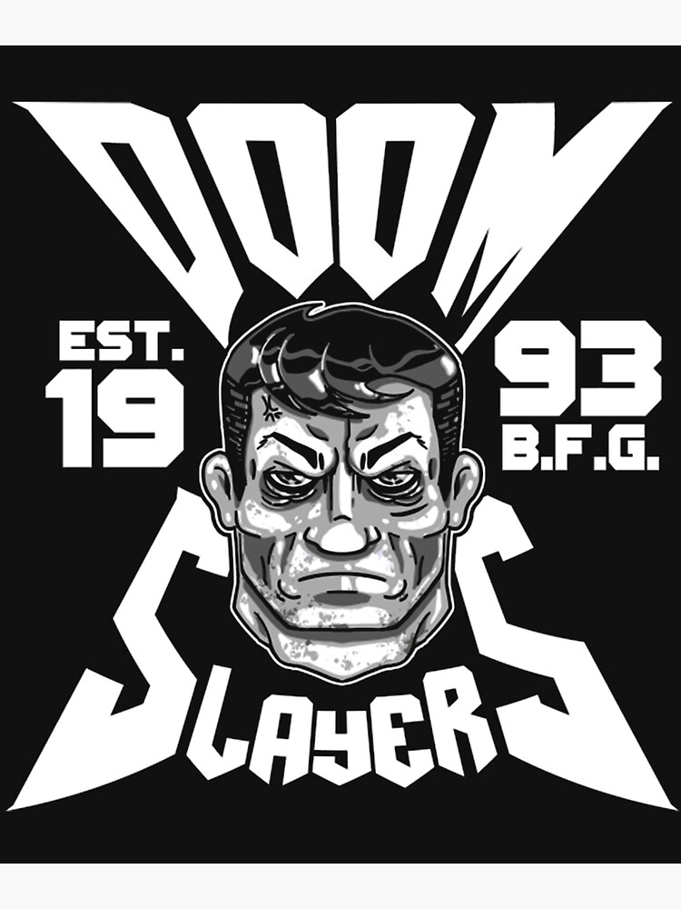"Doomslayer Biker Cut " Art Print by ItsAJCarmelaCra | Redbubble
