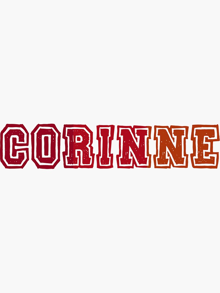 "CORINNE" Sticker for Sale by ruviogevio | Redbubble