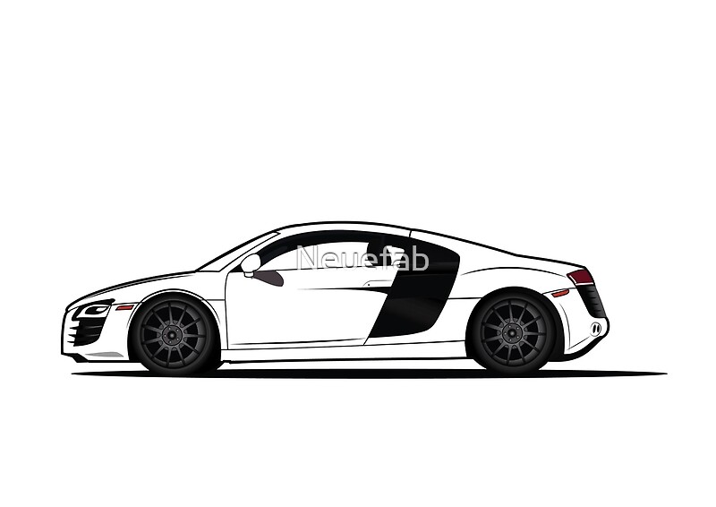 "Audi R8 Vector Design Sticker Shirt Poster" by Neuefab | Redbubble
