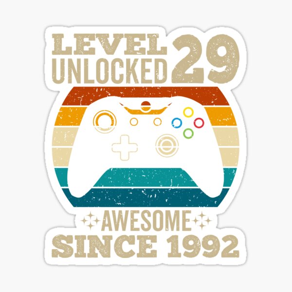 "level 29 unlocked awesome since 1992, vintage 1992 shirt, 29th ...