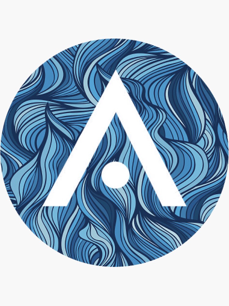 "Blue Waves Aveda Logo" Sticker by Dalaura | Redbubble