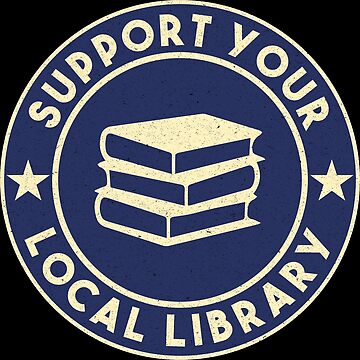 "Support your local library" Pin for Sale by Red Art | Redbubble