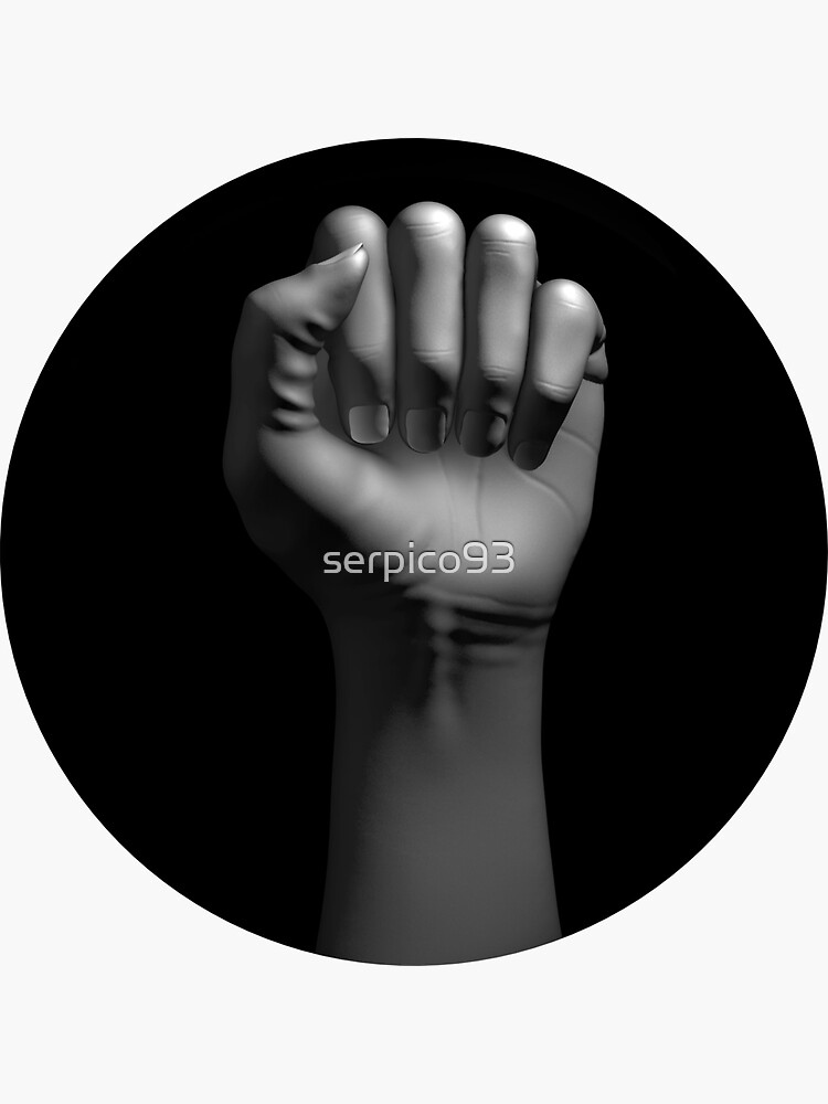 "Raised fist" Sticker for Sale by serpico93 | Redbubble
