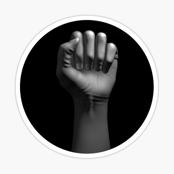 "Raised fist" Sticker for Sale by serpico93 | Redbubble