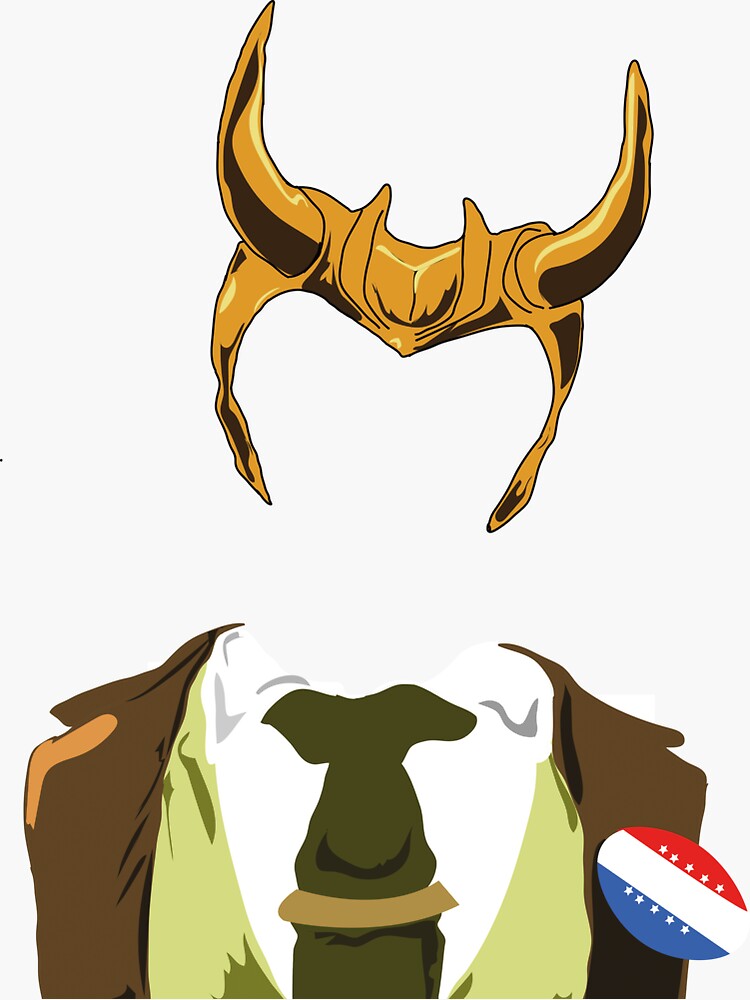 "president loki " Sticker for Sale by icaruswings7 | Redbubble