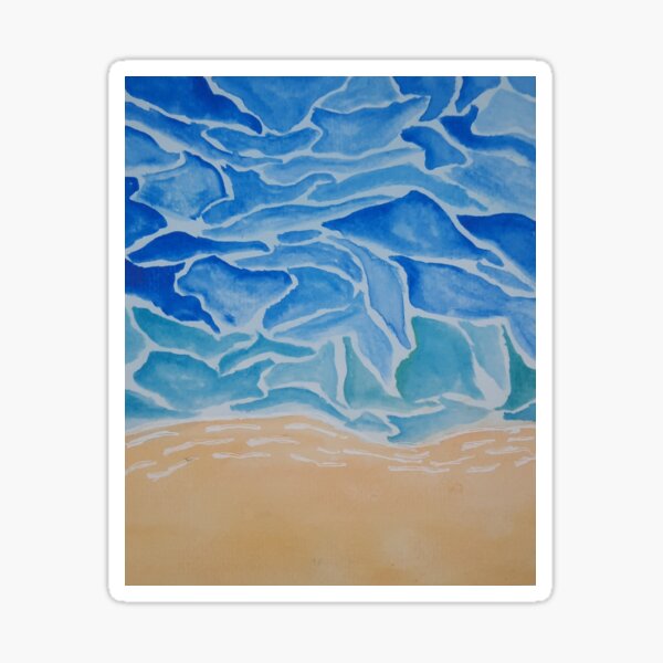 "Water Ripple Watercolor Art Print" Sticker for Sale by jnerarts16 ...