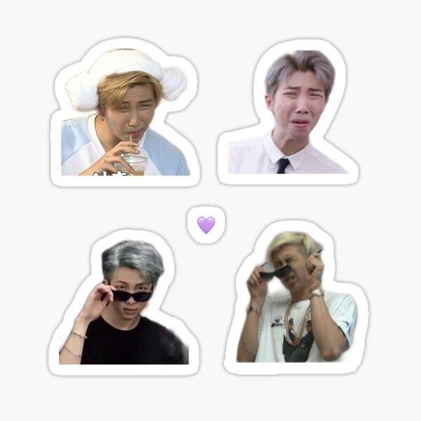 "BTS RM/Kim Namjoon Funny Face Set" Sticker for Sale by Suubinchu ...
