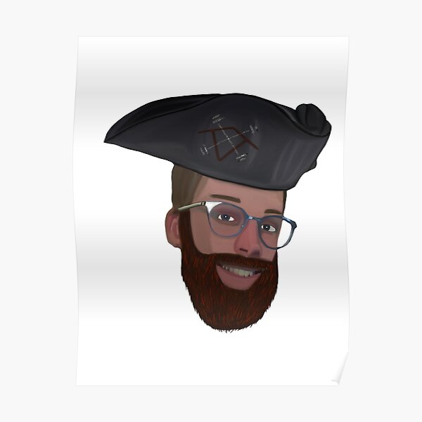 "Face Logo" Poster for Sale by RedBeardUnleash | Redbubble