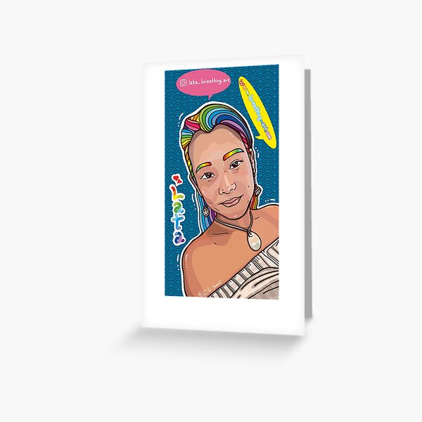 Tarjetas de felicitación «Lata Tomoko Tanabe, arte de respiración, arte ...