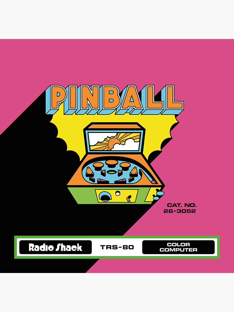 "PINBALL" Sticker by ewartefacts | Redbubble