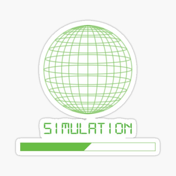 "SIMULATION" Sticker by Apenimon | Redbubble