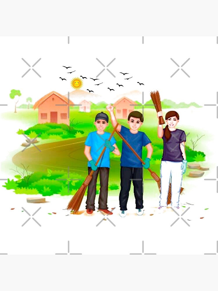 "cartoon design promots hygiene & cleanness" Poster for Sale by ...