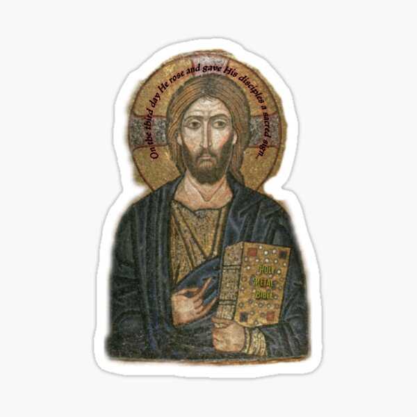 "Metal Jesus 01" Sticker by ttl-and-osh | Redbubble