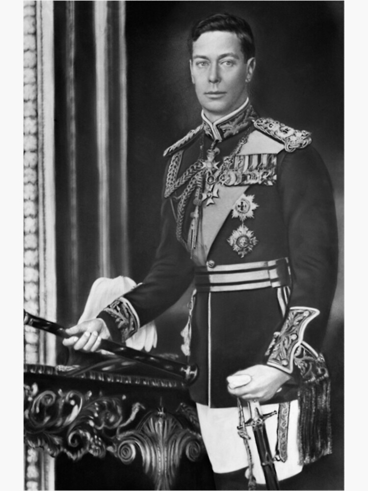 "King George VI of England Portrait - Circa 1940" Sticker for Sale by ...