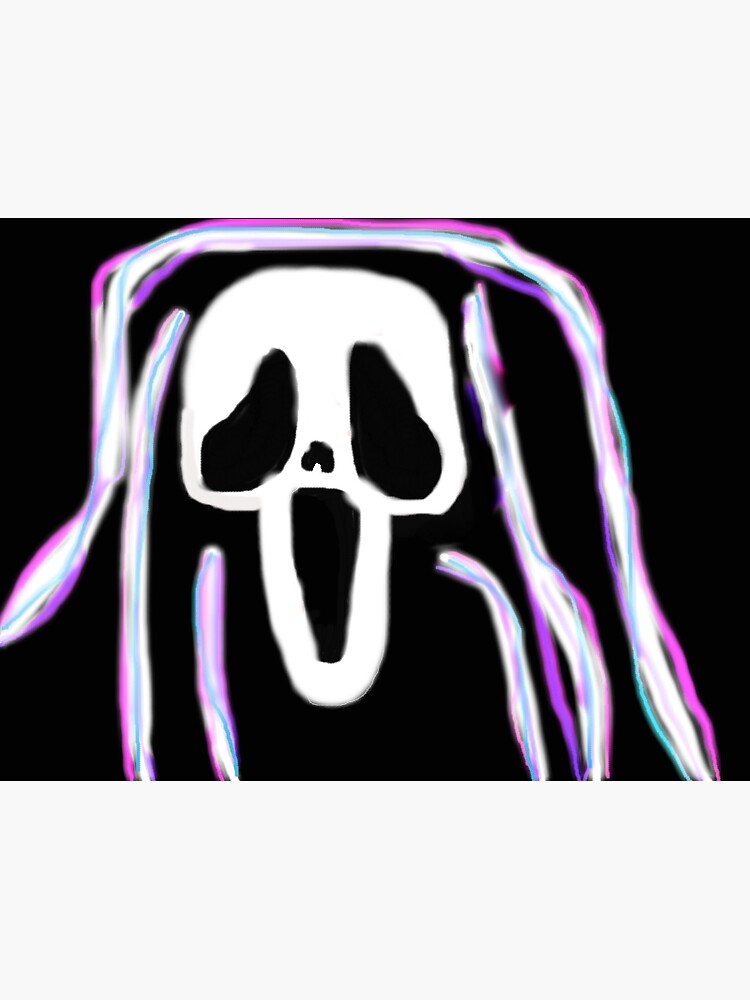 "Neon Ghostface" Sticker for Sale by SpaceKitten99 | Redbubble