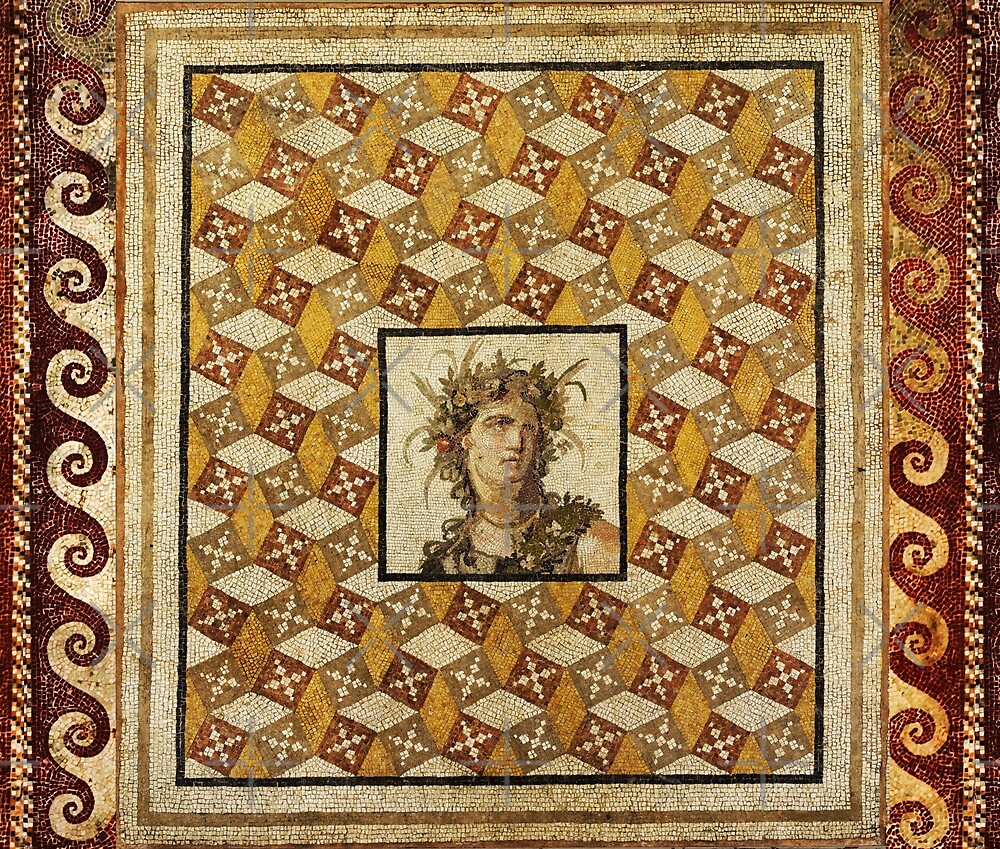 "SPRING PORTRAIT WITH FLOWER GARLAND Antique Roman Mosaics of Antioch ...
