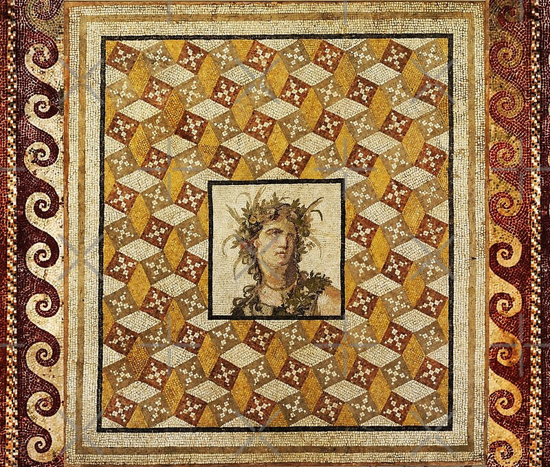 "SPRING PORTRAIT WITH FLOWER GARLAND Antique Roman Mosaics of Antioch ...