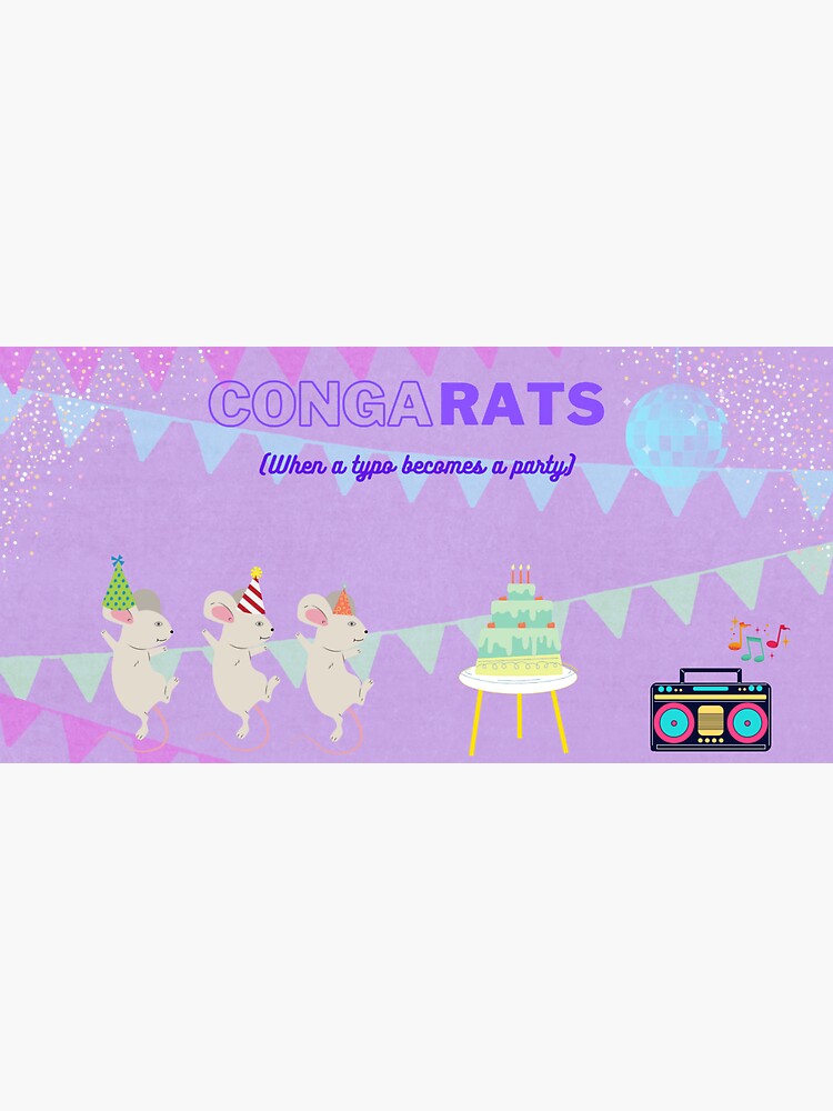 "Conga-rats" Sticker for Sale by speedy27 | Redbubble