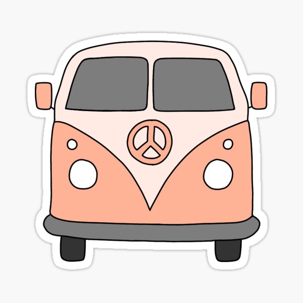 "Pink Campervan" Sticker by dancerstickers | Redbubble