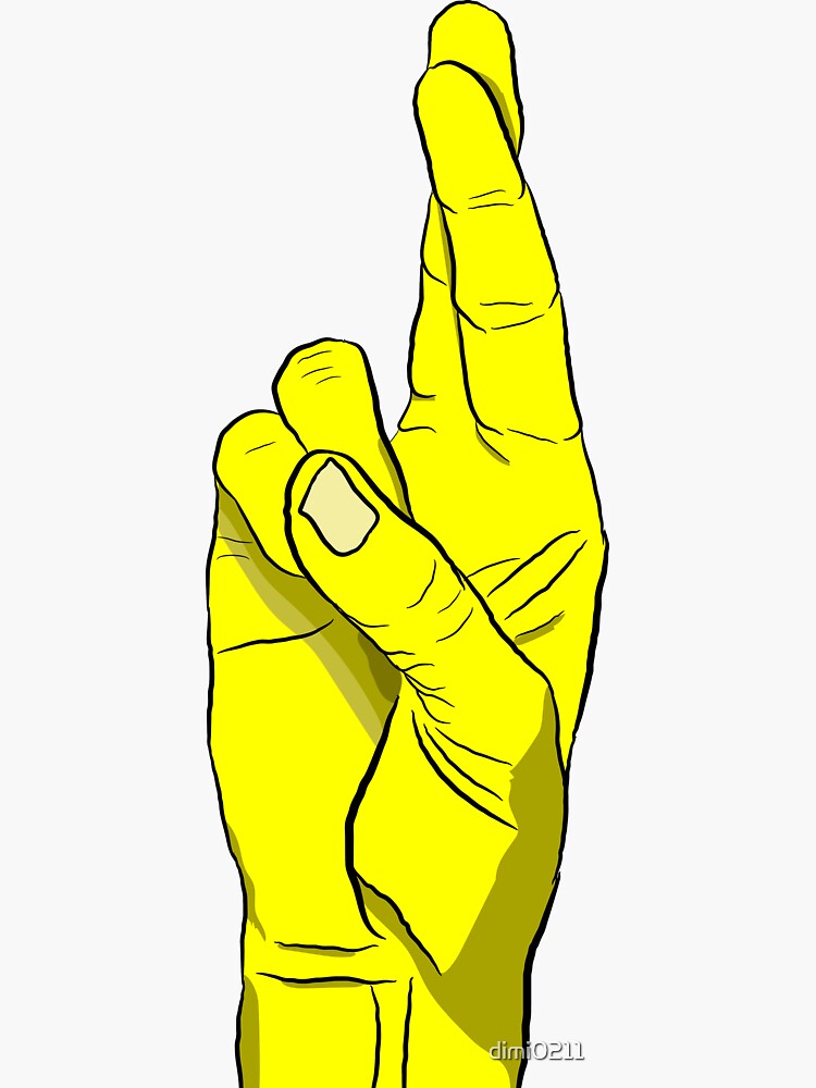 "Fingers Crossed" Sticker for Sale by dimi0211 | Redbubble