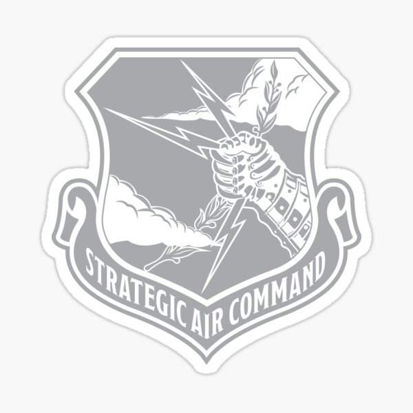 "Strategic Air Command Emblem Single Color Light Gray" Sticker for Sale by ReaperShoppe | Redbubble
