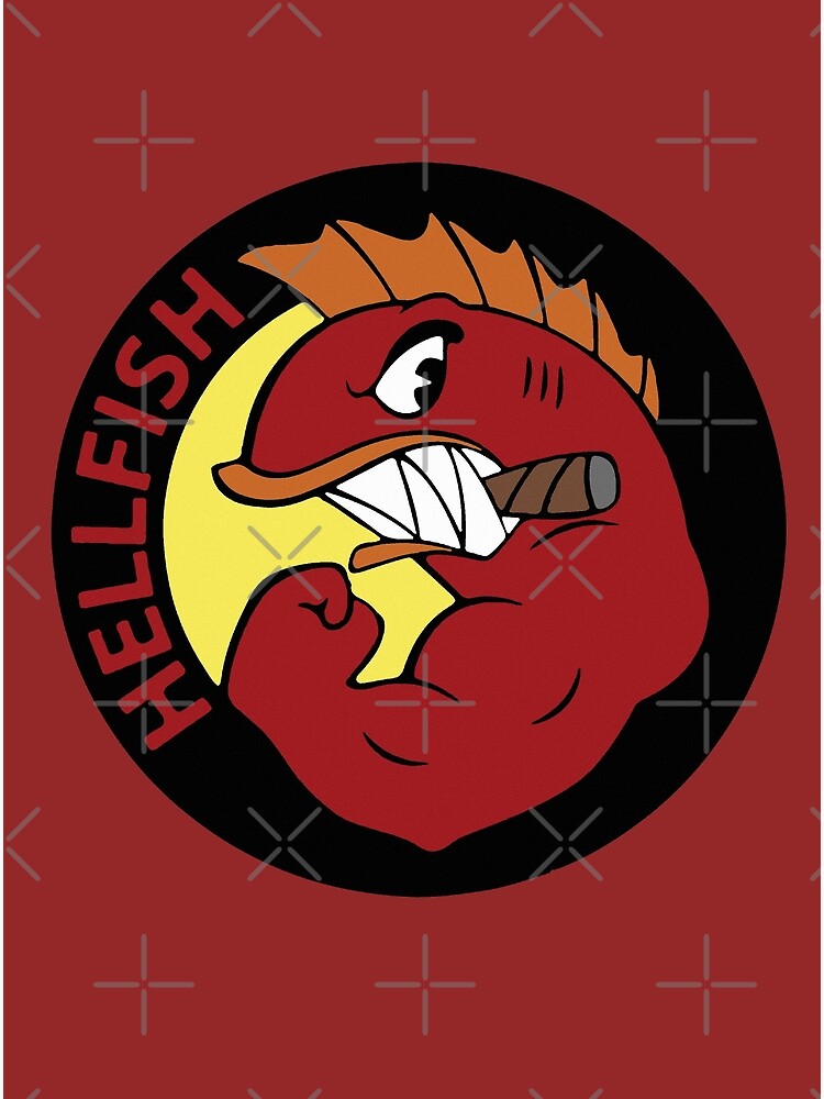 "Flying Hellfish | The Simpsons Themed | @HeckinFarOut" Poster for Sale ...