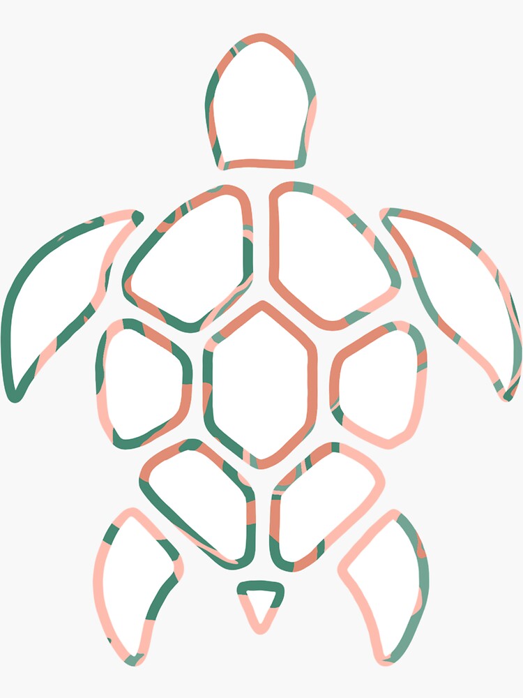 "Turtle- outline" Sticker for Sale by ryofsunshine | Redbubble