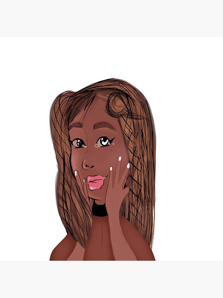 "Cute animated preppy girl with messy braids" Art Print for Sale by ...