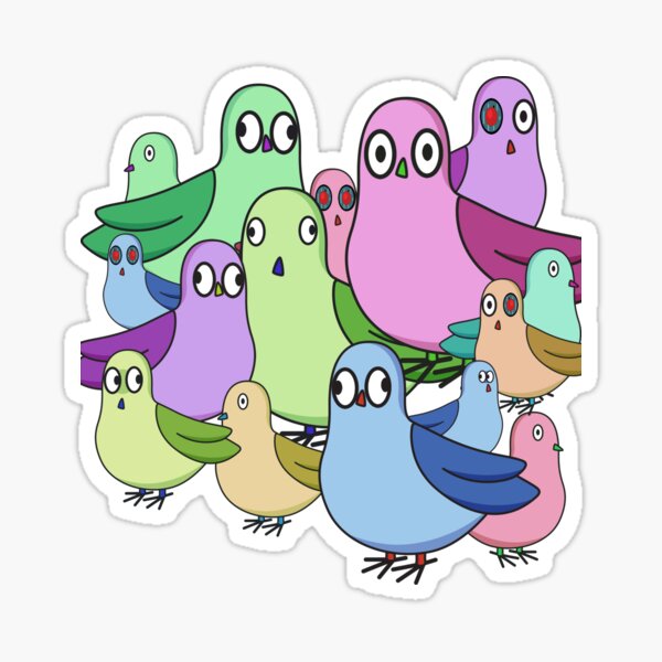"Birds are fake" Sticker for Sale by WhatIsToday | Redbubble